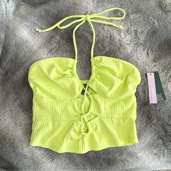 wild fable | Tops | Wild Fable Neon Yellow Green Multi Way Cut Out ...